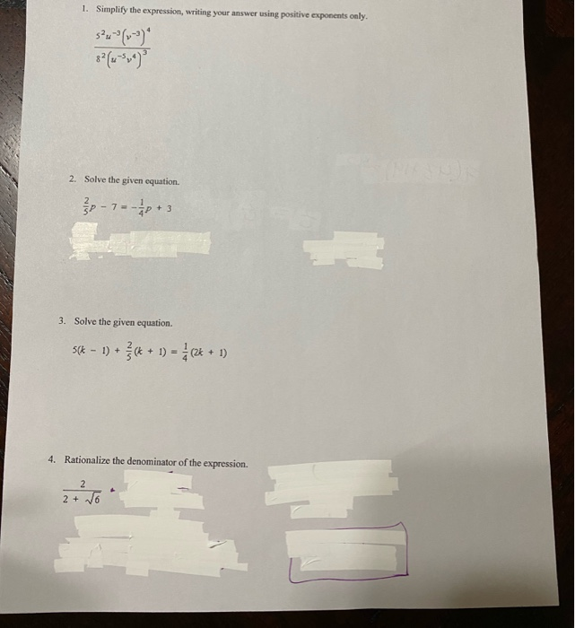 Solved 1. Simplify the expression, writing your answer using | Chegg.com