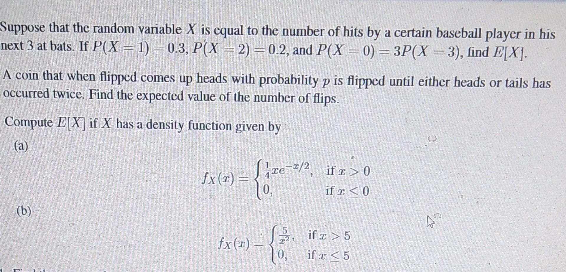 Solved Suppose that the random variable X is equal to the | Chegg.com