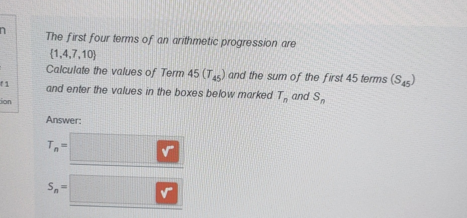 Solved The first four terms of an arithmetic progression | Chegg.com