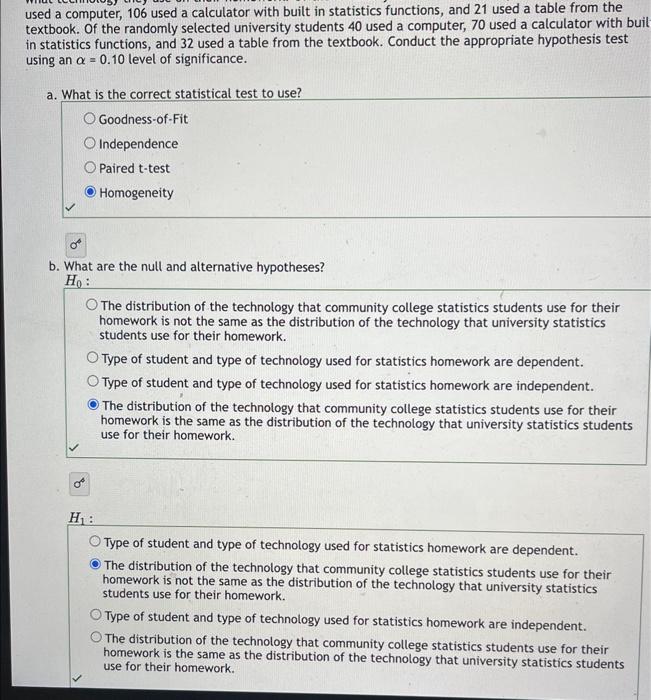 Solved used a computer, 106 used a calculator with built in | Chegg.com