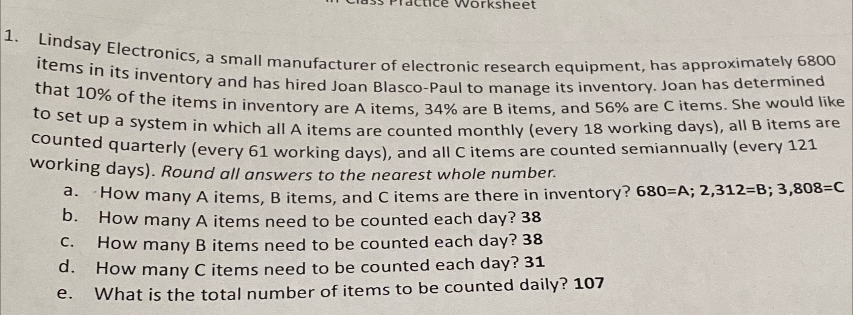 Solved Lindsay Electronics, a small manufacturer of | Chegg.com