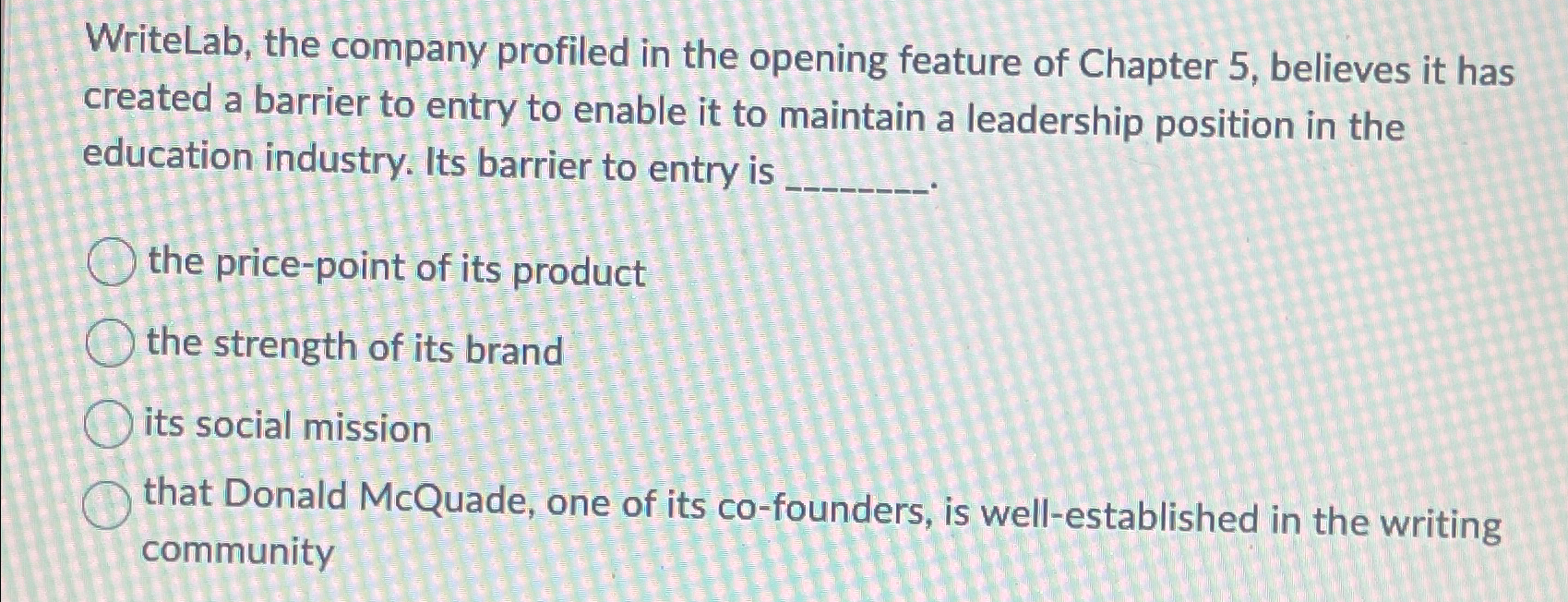 Solved WriteLab, the company profiled in the opening feature | Chegg.com