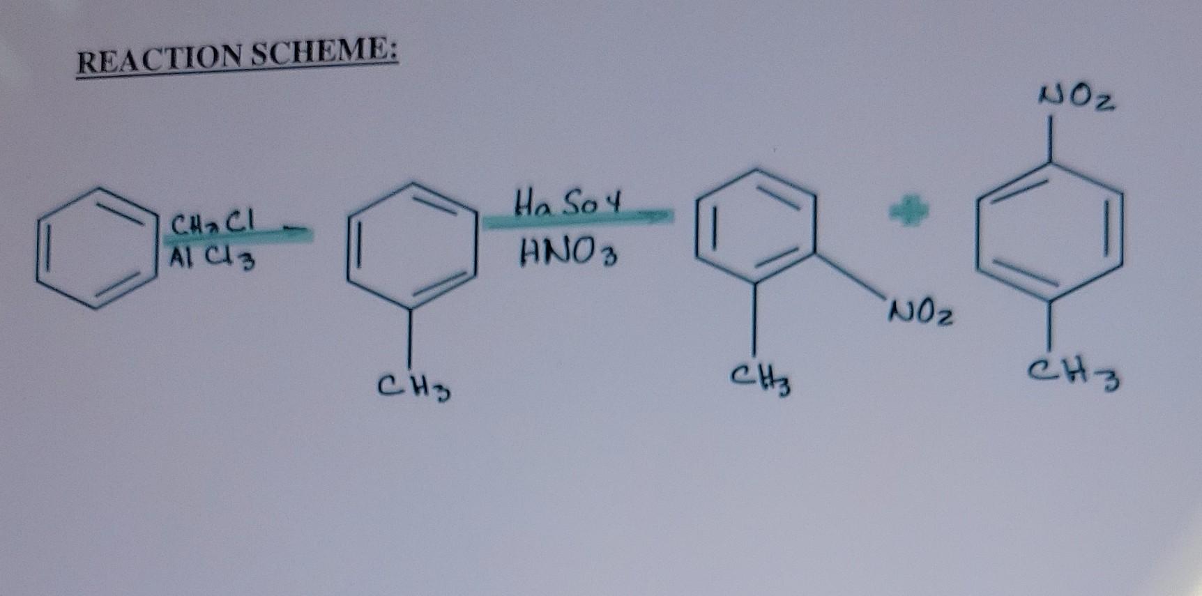 Solved REACTION SCHEME: HNO3HaSO4 4 | Chegg.com