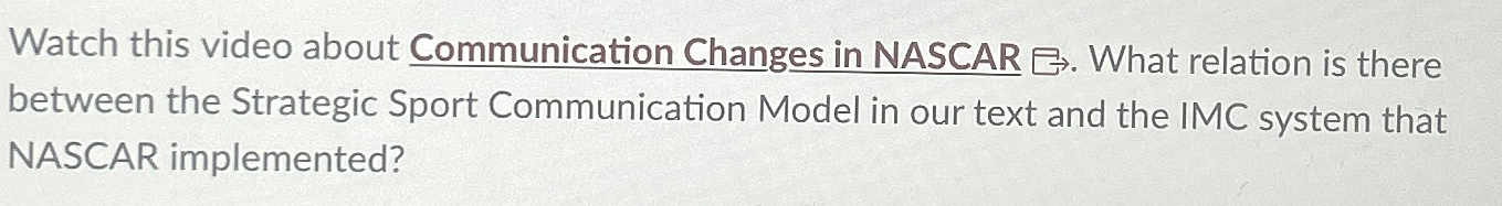 Solved Watch this video about Communication Changes in | Chegg.com