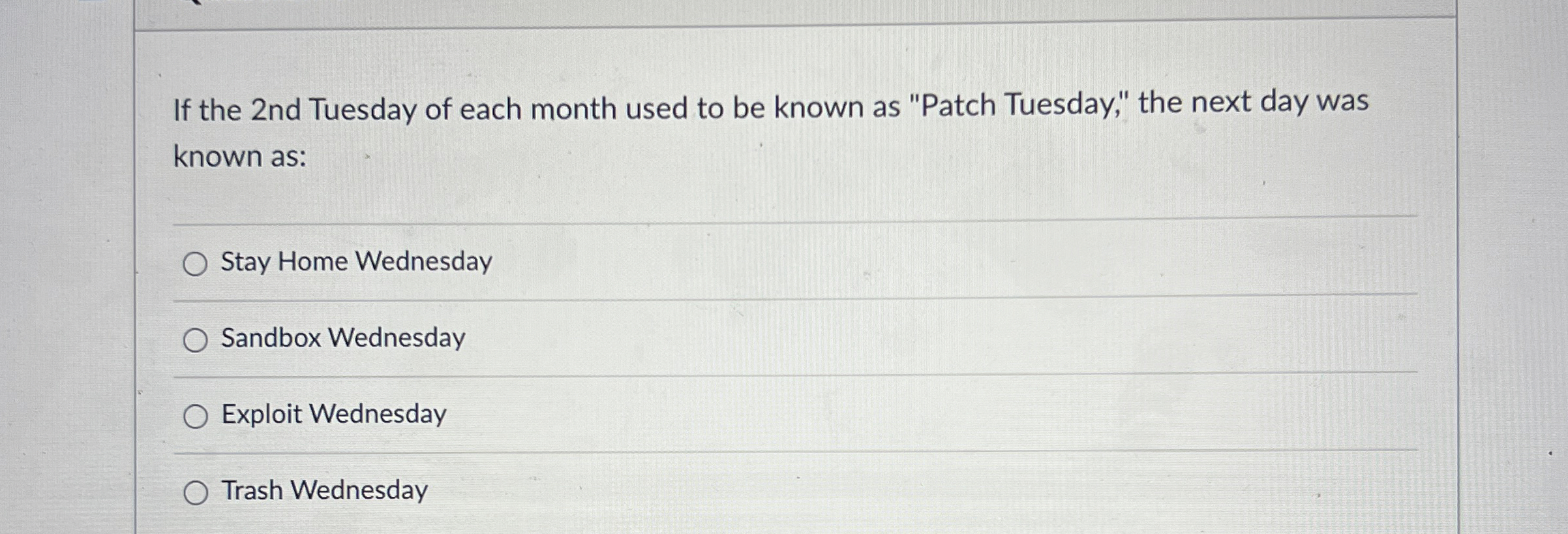 Solved If the 2 ﻿nd Tuesday of each month used to be known | Chegg.com
