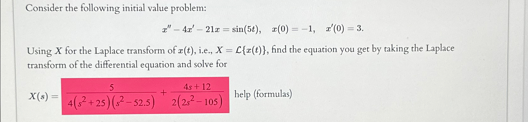 Solved Consider the following initial value | Chegg.com
