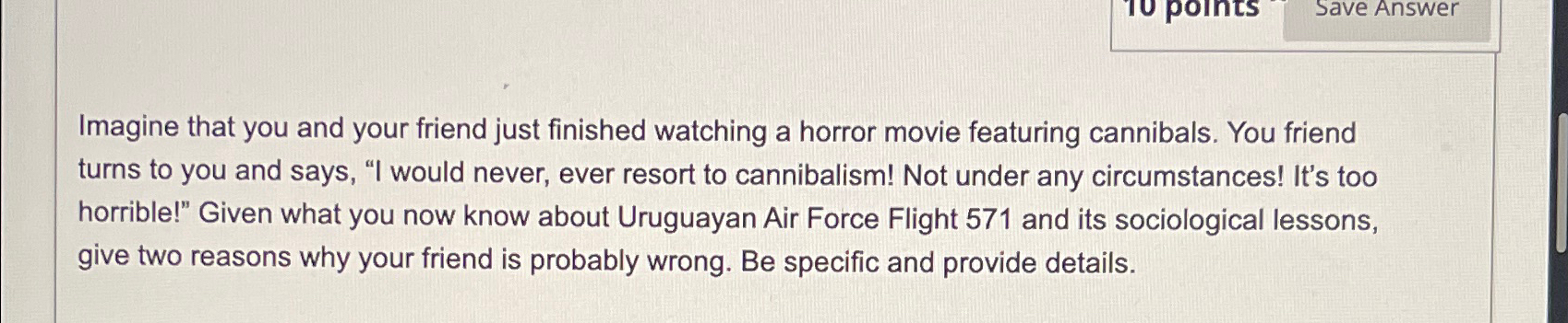 Solved Save AnswerImagine that you and your friend just | Chegg.com