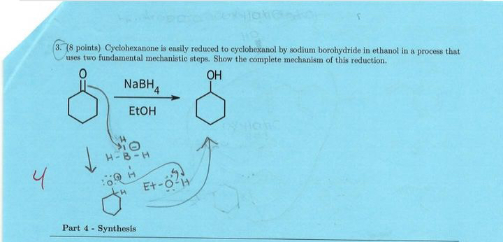 Solved (8 ﻿points) ﻿Cyclohexanone is easily reduced to | Chegg.com