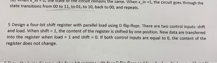 Solved 5 Design a four-bit shift register with parallel load | Chegg.com