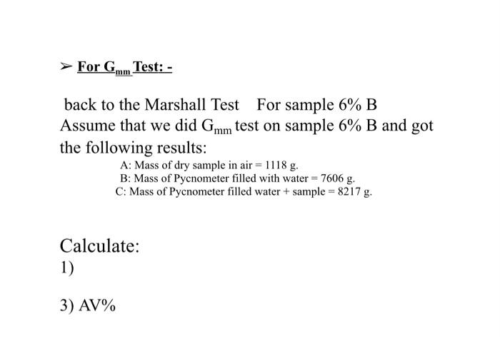 Solved For Gmm Test: - back to the Marshall Test For | Chegg.com
