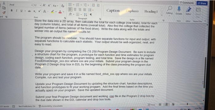 Solved Computer Science 2 Programming Assignment 2 2D Arrays | Chegg.com