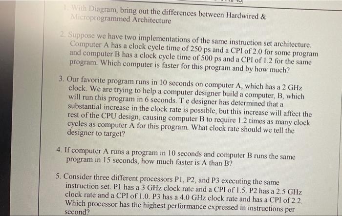 Solved With Diagram, bring out the differences between | Chegg.com
