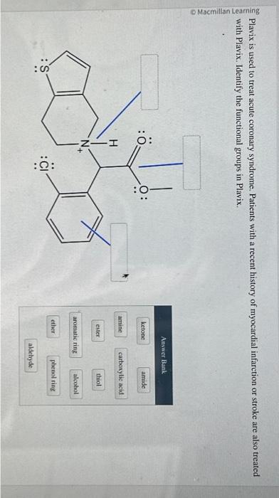 Solved Plavix is used to treat acute coronary syndrome. | Chegg.com