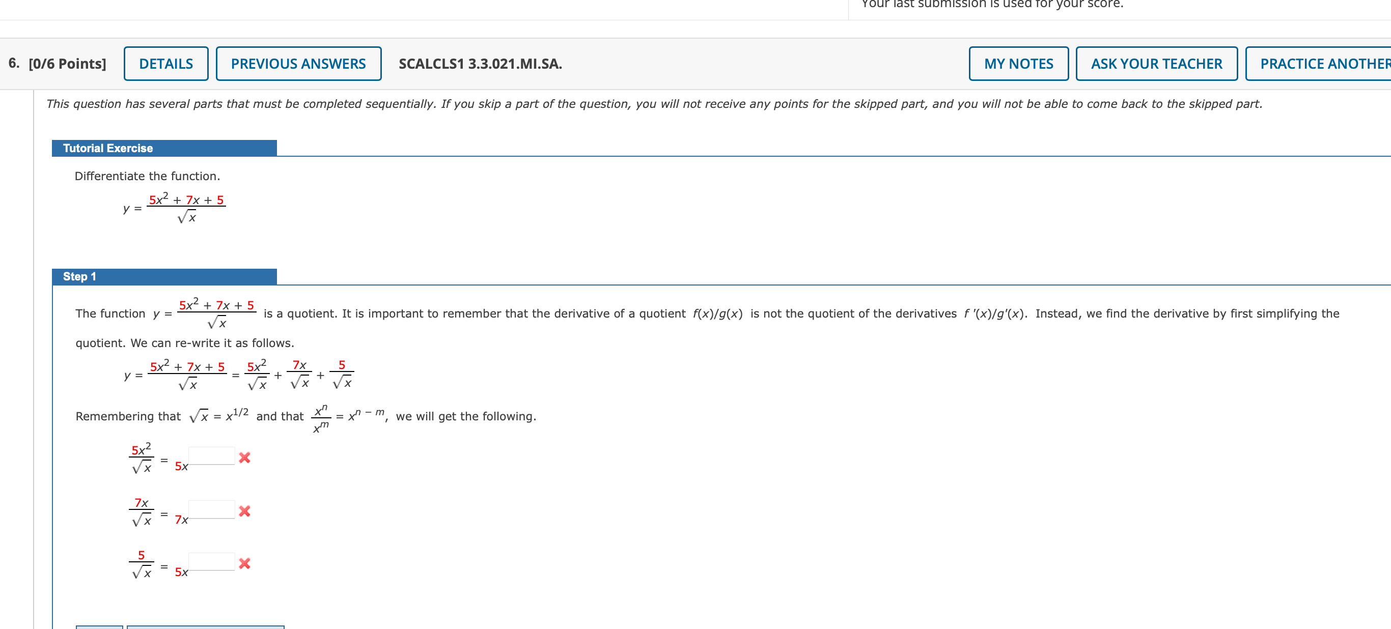 Solved Tutorial ExerciseDifferentiate the | Chegg.com