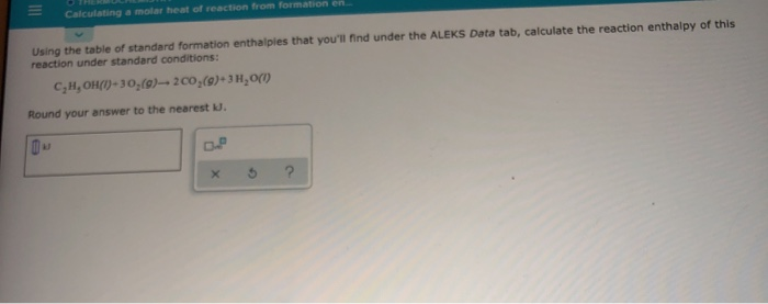 Solved Calculating a molar heat of reaction from formation | Chegg.com