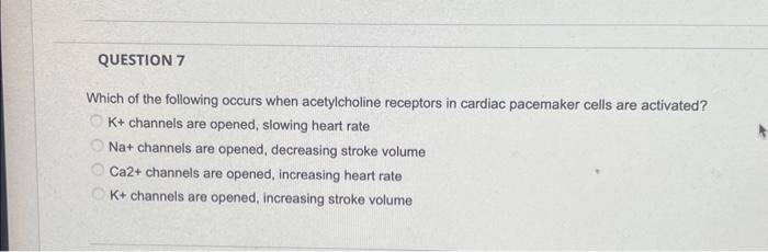 Solved Which of the following occurs when acetylcholine | Chegg.com