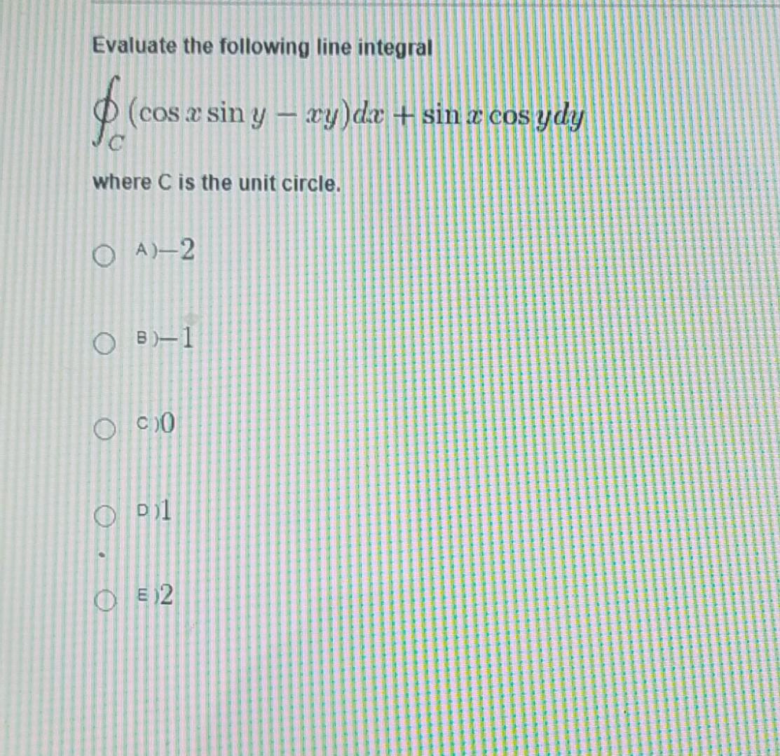 Solved Evaluate the following line integral | Chegg.com