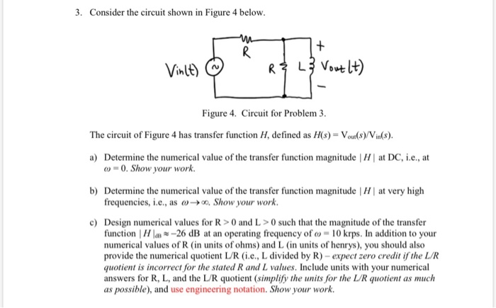 Solved 3. Consider the circuit shown in Figure 4 below. | Chegg.com