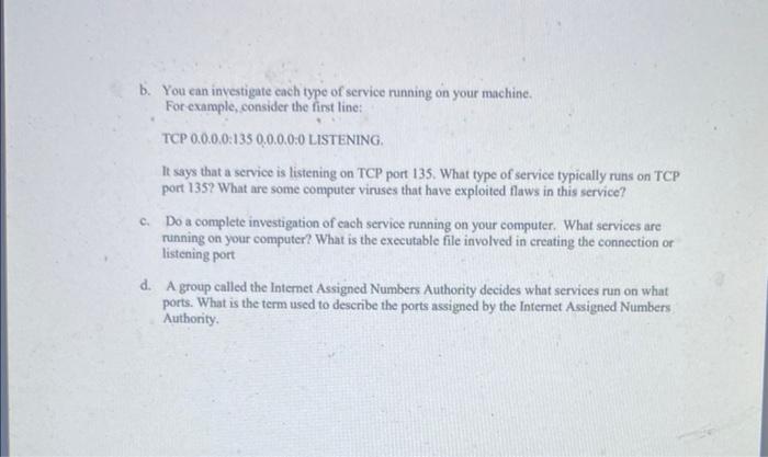 Solved 3) Run "netstat -an" from the command prompt on your | Chegg.com