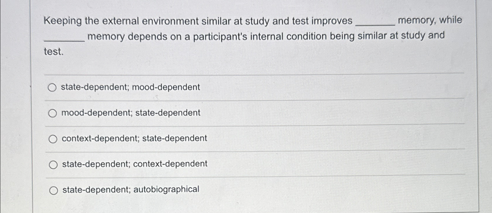 Solved Keeping the external environment similar at study and | Chegg.com