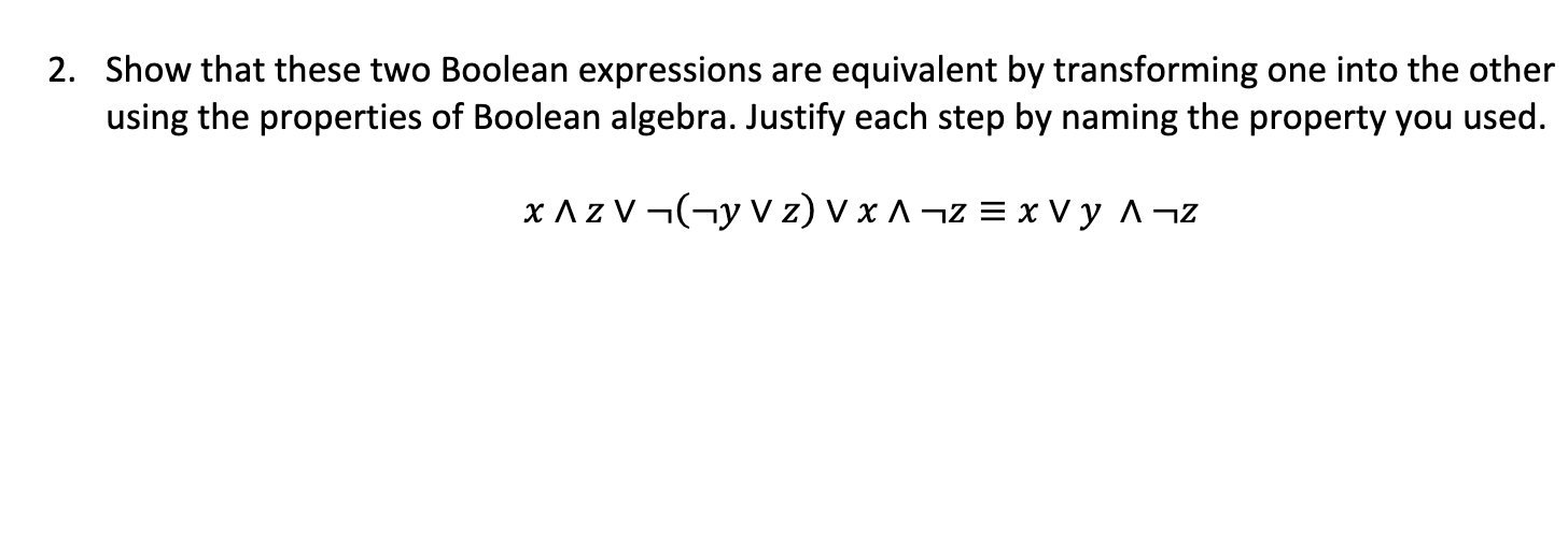 Solved Show that these two Boolean expressions are | Chegg.com