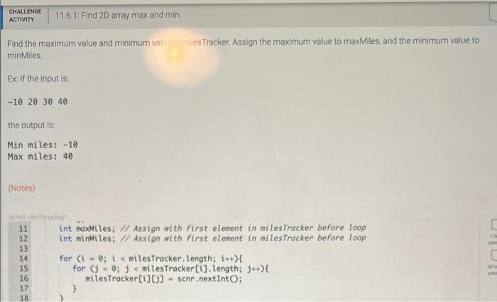 Solved Ava Programming Home 116 Two Dimensional Arrays