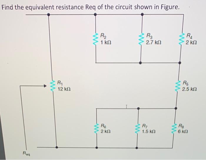 Solved Find the equivalent resistance Req of the circuit | Chegg.com