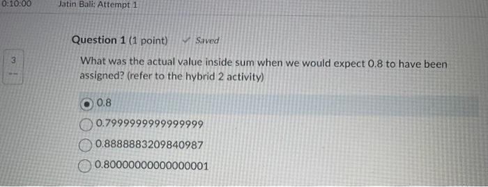 Solved What was the actual value inside sum when we would | Chegg.com