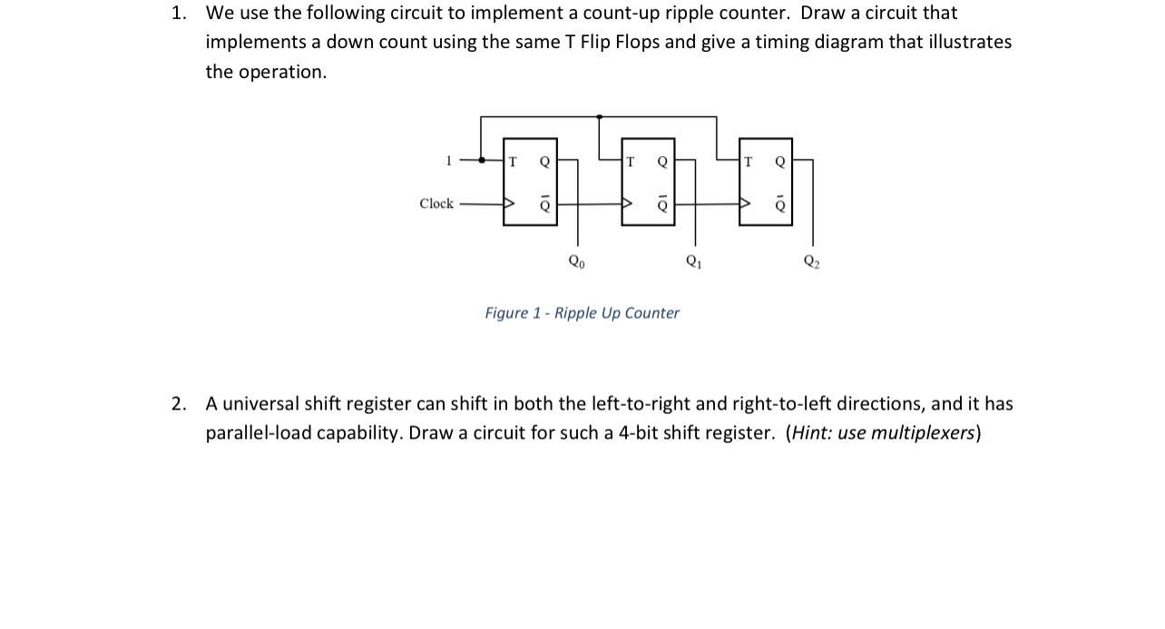Solved We use the following circuit to implement a count-up | Chegg.com