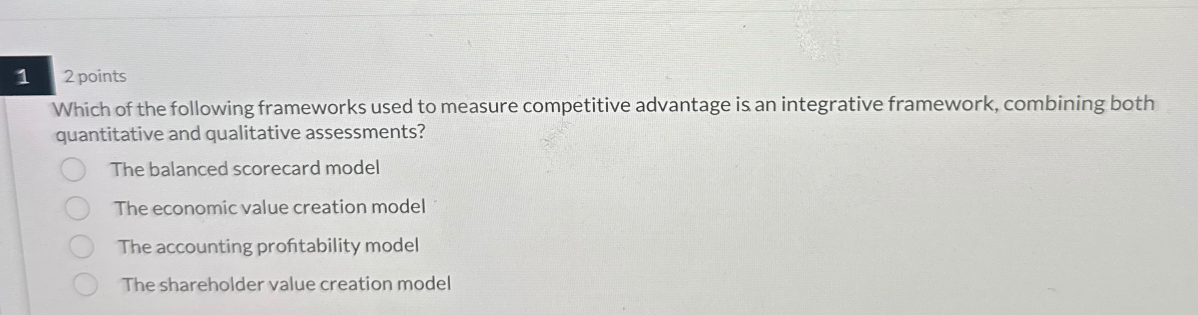 Solved 12 ﻿pointsWhich of the following frameworks used to | Chegg.com