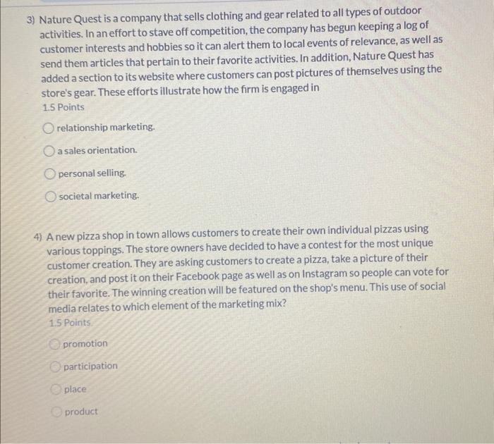 3) Nature Quest is a company that sells clothing and | Chegg.com