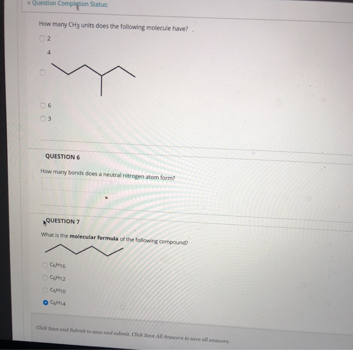 Solved QUESTION 1 What is the molecular formula of the | Chegg.com