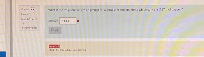 Solved What is the total sample size (in grams) for a sample | Chegg.com