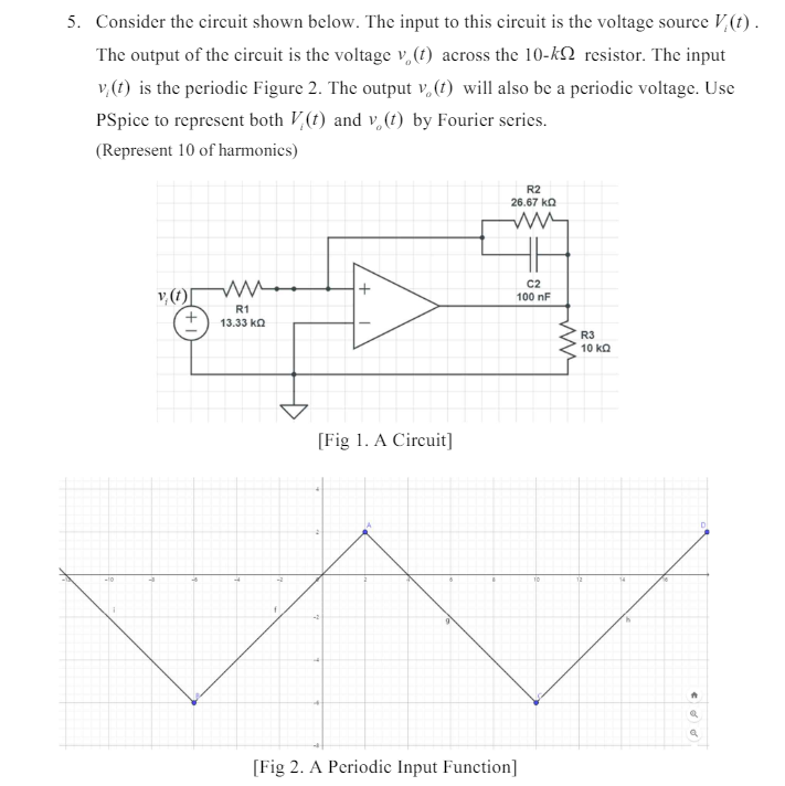 Solved Consider the circuit shown below. The input to this | Chegg.com