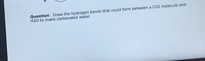 Solved How hydrogen bond can be formed between CO2 and H2O | Chegg.com