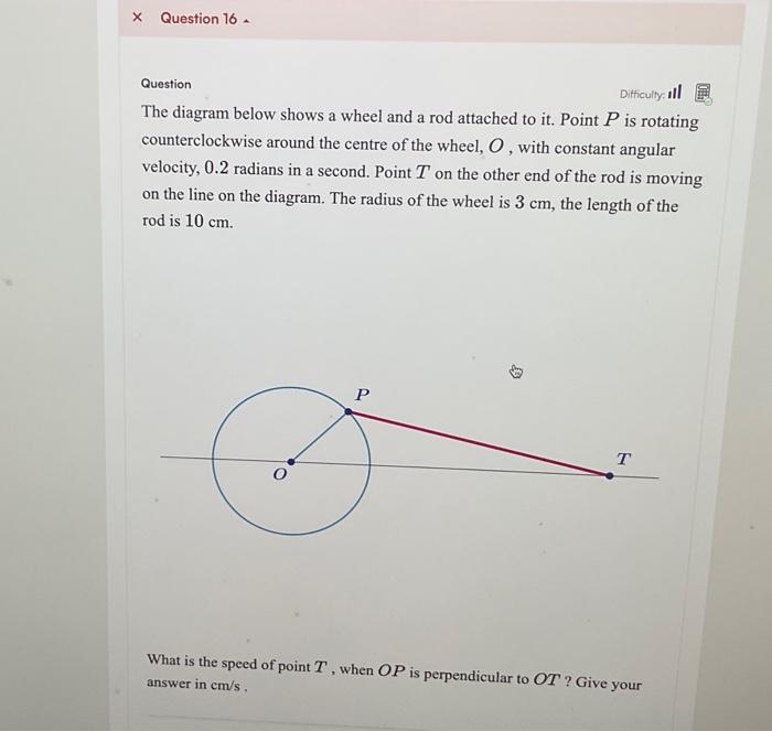 Solved Question Difficully: ill The diagram below shows a | Chegg.com