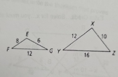 Solved determine whether the triangles are similar. if they | Chegg.com
