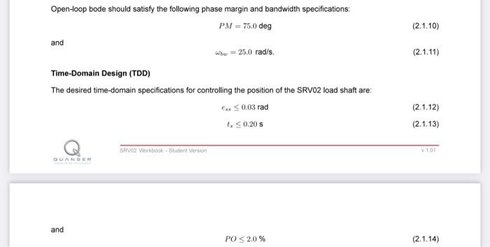 Calculate the minimum damping ratio and natural | Chegg.com