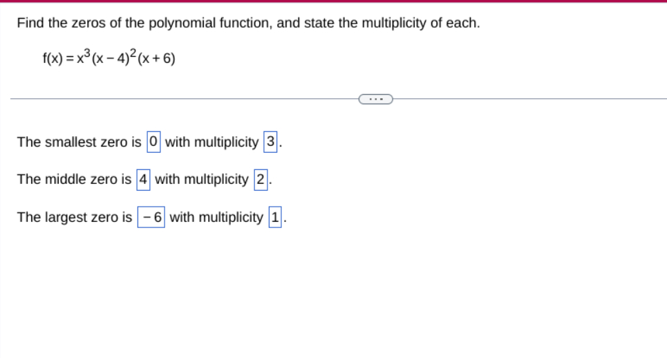 Solved Find the zeros of the polynomial function, and state | Chegg.com