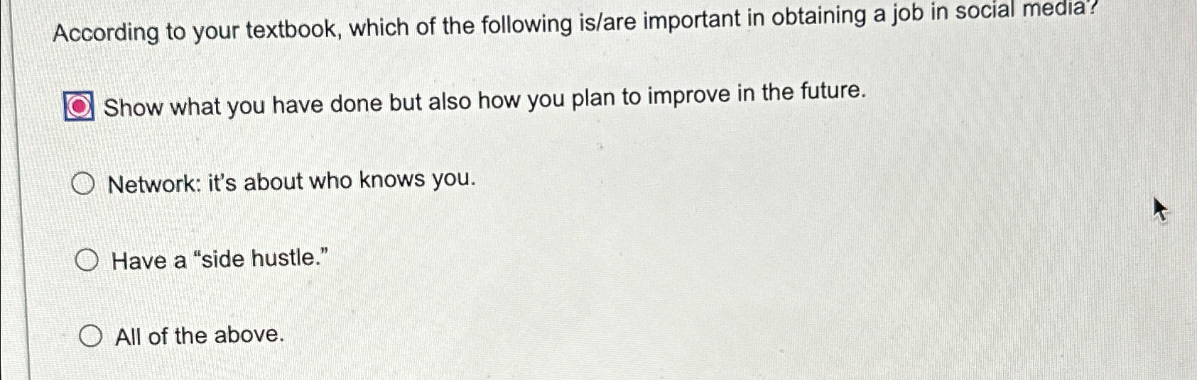 Solved According to your textbook, which of the following | Chegg.com