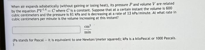 Solved When air expands adiabatically (without gaining or | Chegg.com