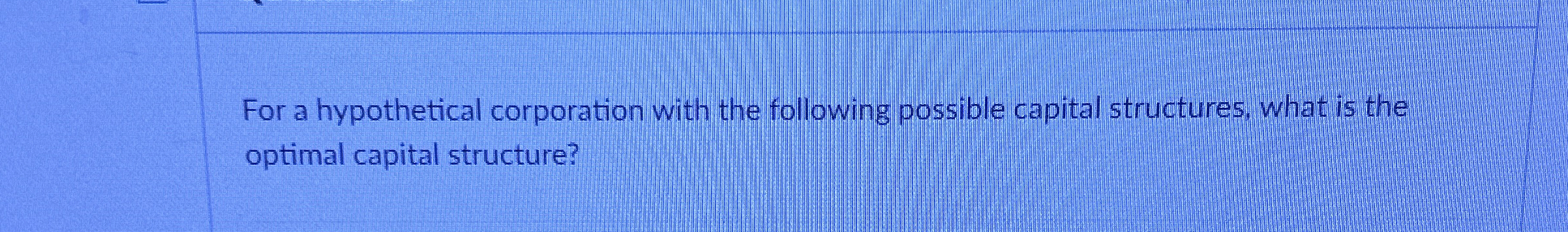 Solved For a hypothetical corporation with the following | Chegg.com