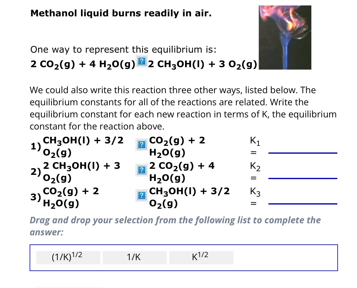 Solved Methanol liquid burns readily in air.One way to | Chegg.com