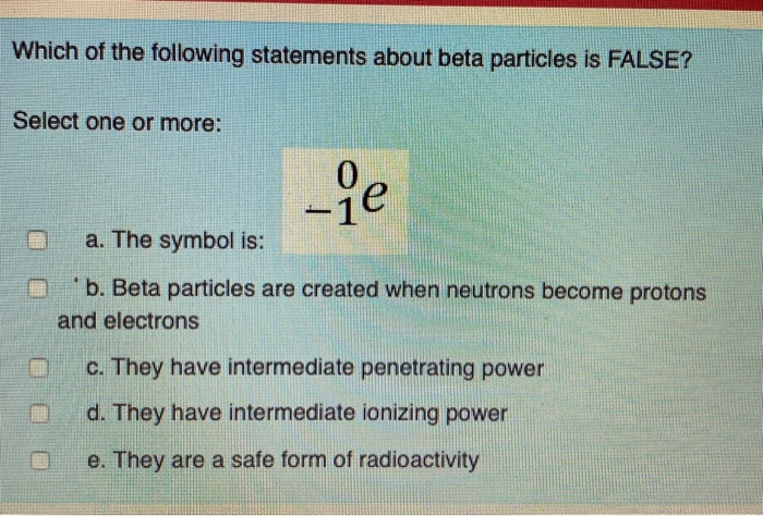 Solved Which of the following statements about beta | Chegg.com
