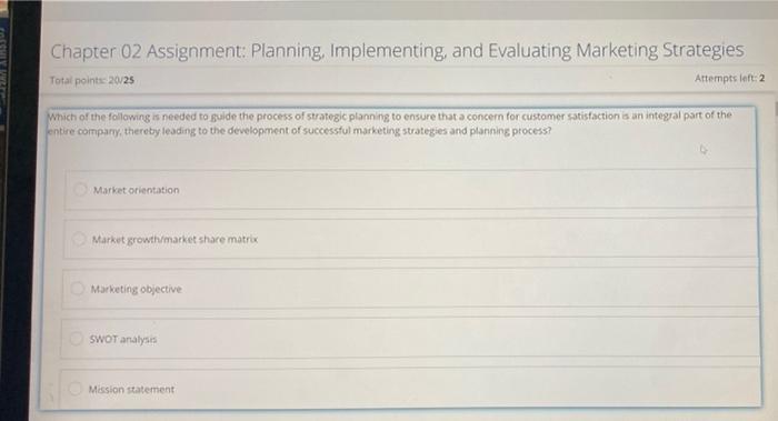 Solved Chapter 02 Assignment: Planning Implementing, and | Chegg.com