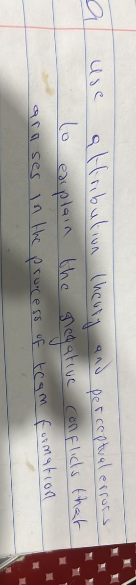 Solved Use attribution theory and perception errors to | Chegg.com