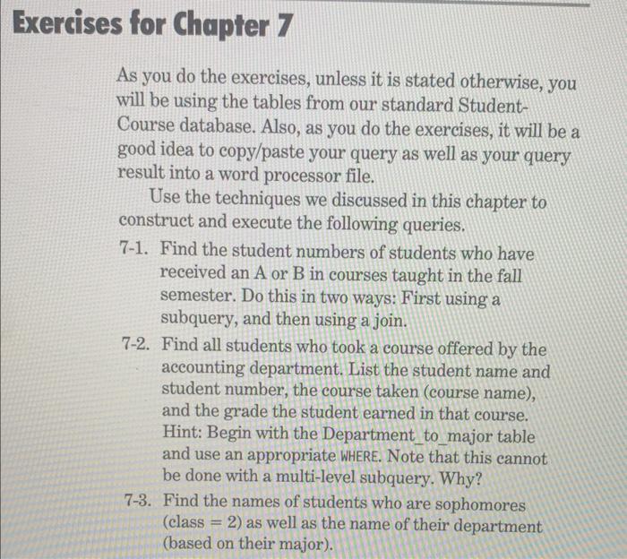 As you do the exercises, unless it is stated | Chegg.com