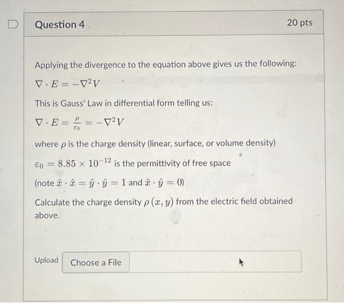 Solved Applying the divergence to the equation above gives | Chegg.com