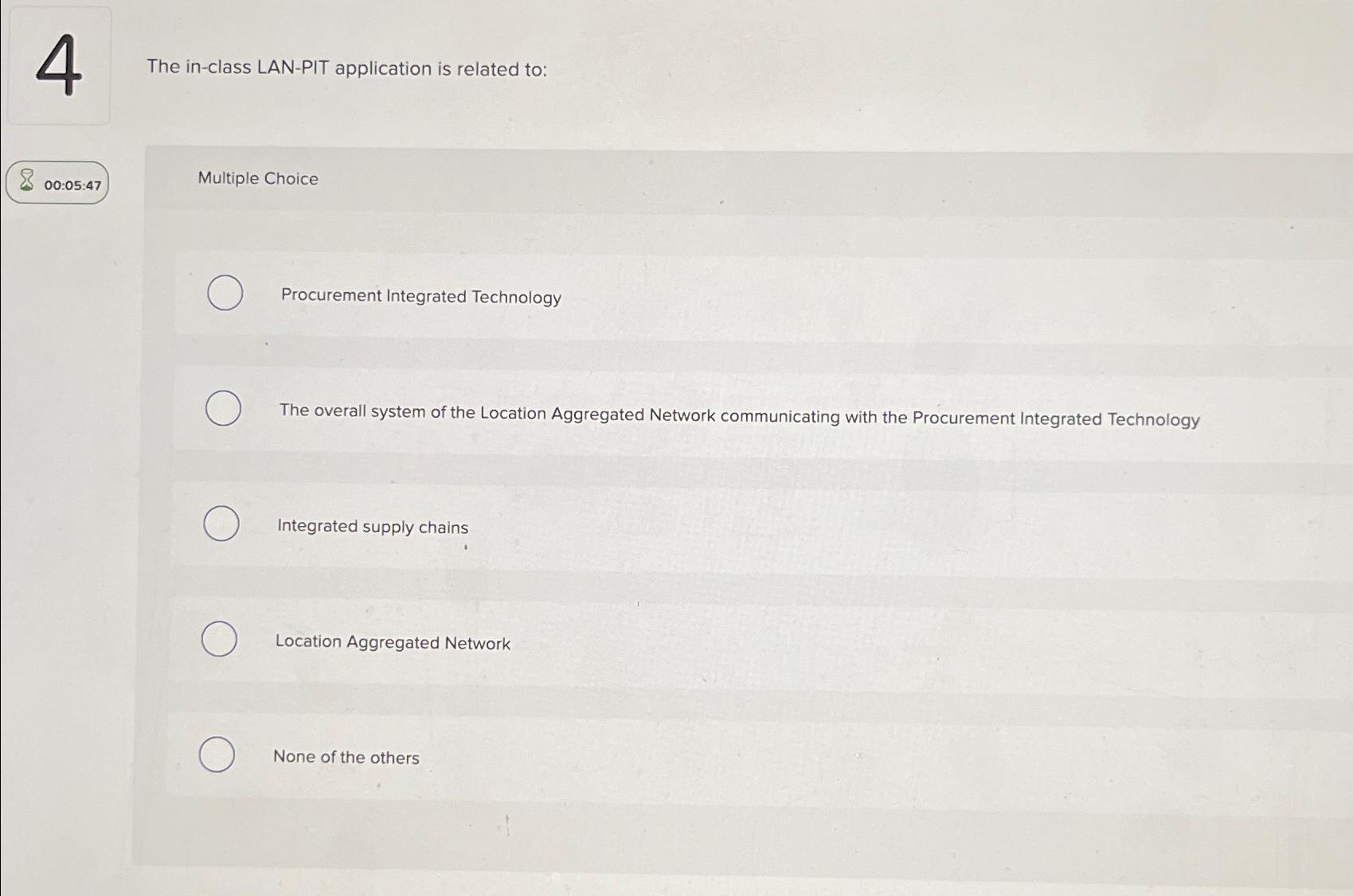 Solved 4The in-class LAN-PIT application is related | Chegg.com
