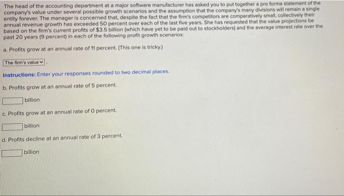 Solved The head of the accounting department at a major | Chegg.com